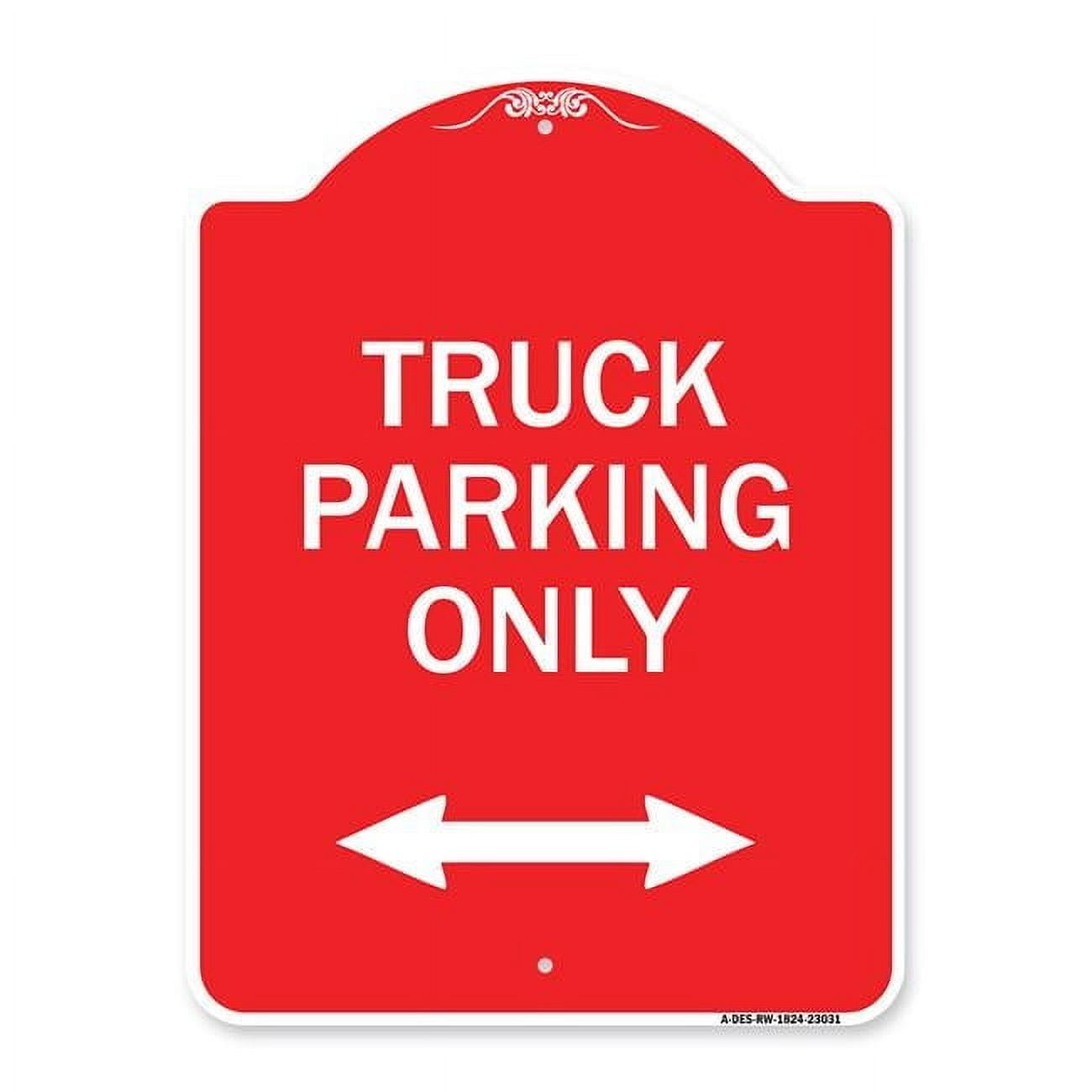18 x 24 in. Designer Series Sign - Reserved Parking Sign Truck Parking ...