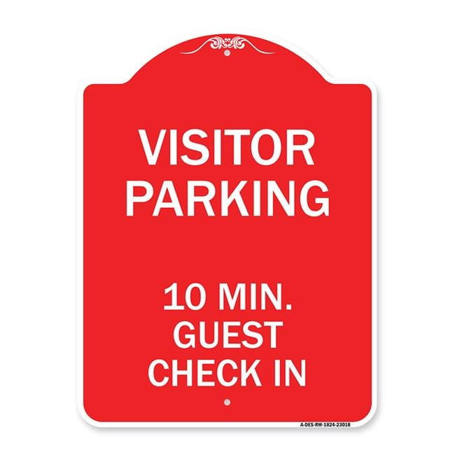 18 x 24 in. Designer Series Sign - Reserved Parking Sign Visitor ...