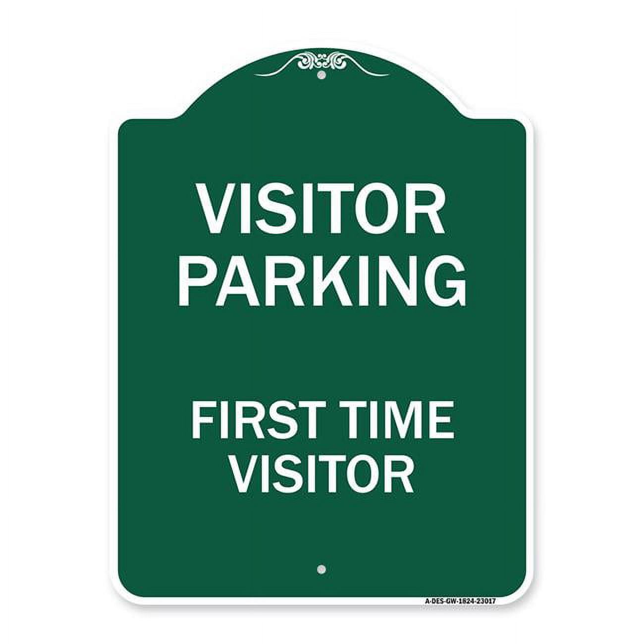 18 x 24 in. Designer Series Sign - Reserved Parking Sign Visitor ...