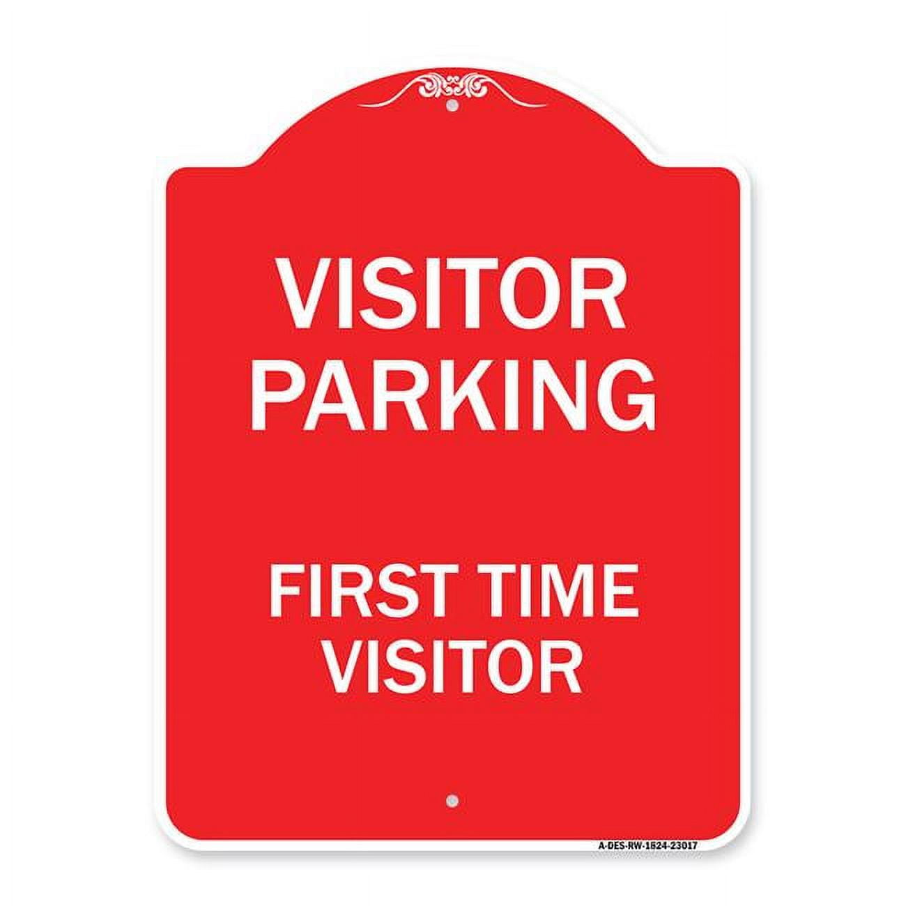 18 x 24 in. Designer Series Sign - Reserved Parking Sign Visitor ...