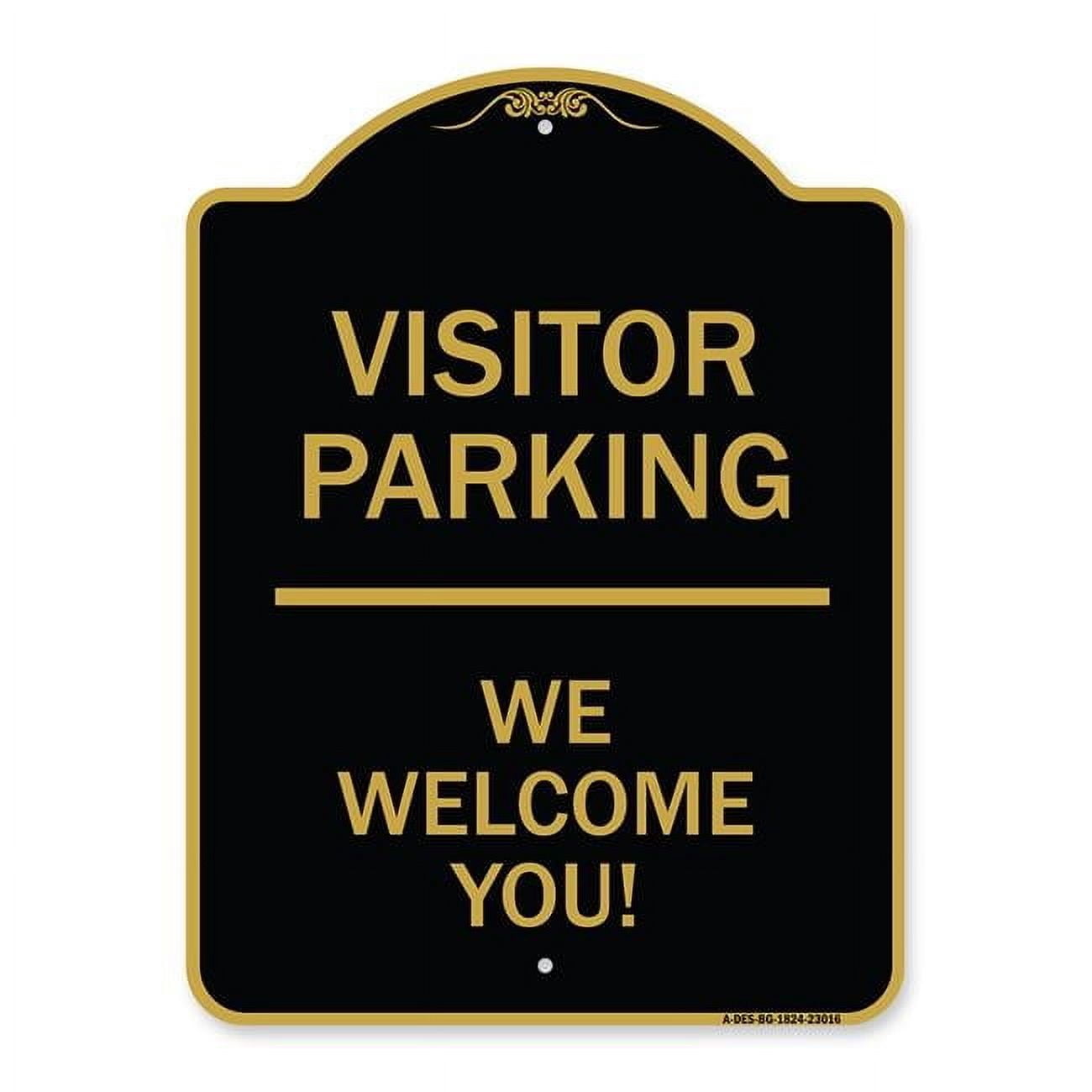 18 x 24 in. Designer Series Sign - Reserved Parking Sign Visitor ...