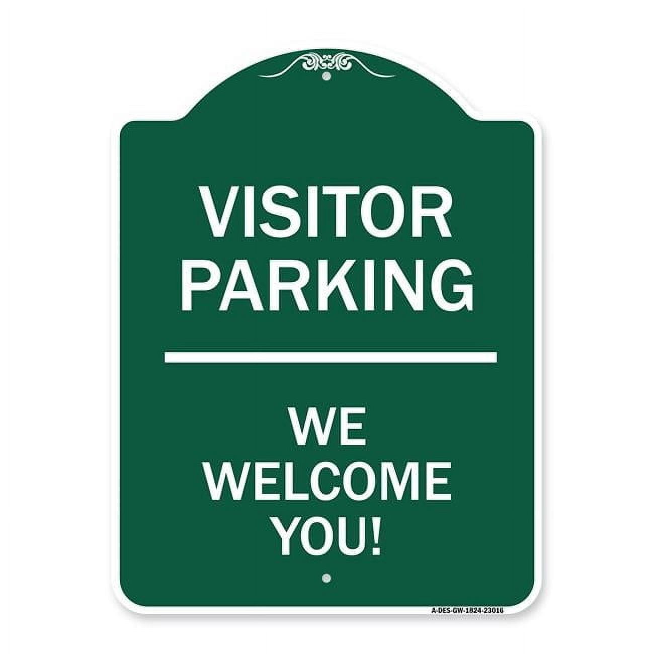 18 x 24 in. Designer Series Sign - Reserved Parking Sign Visitor ...