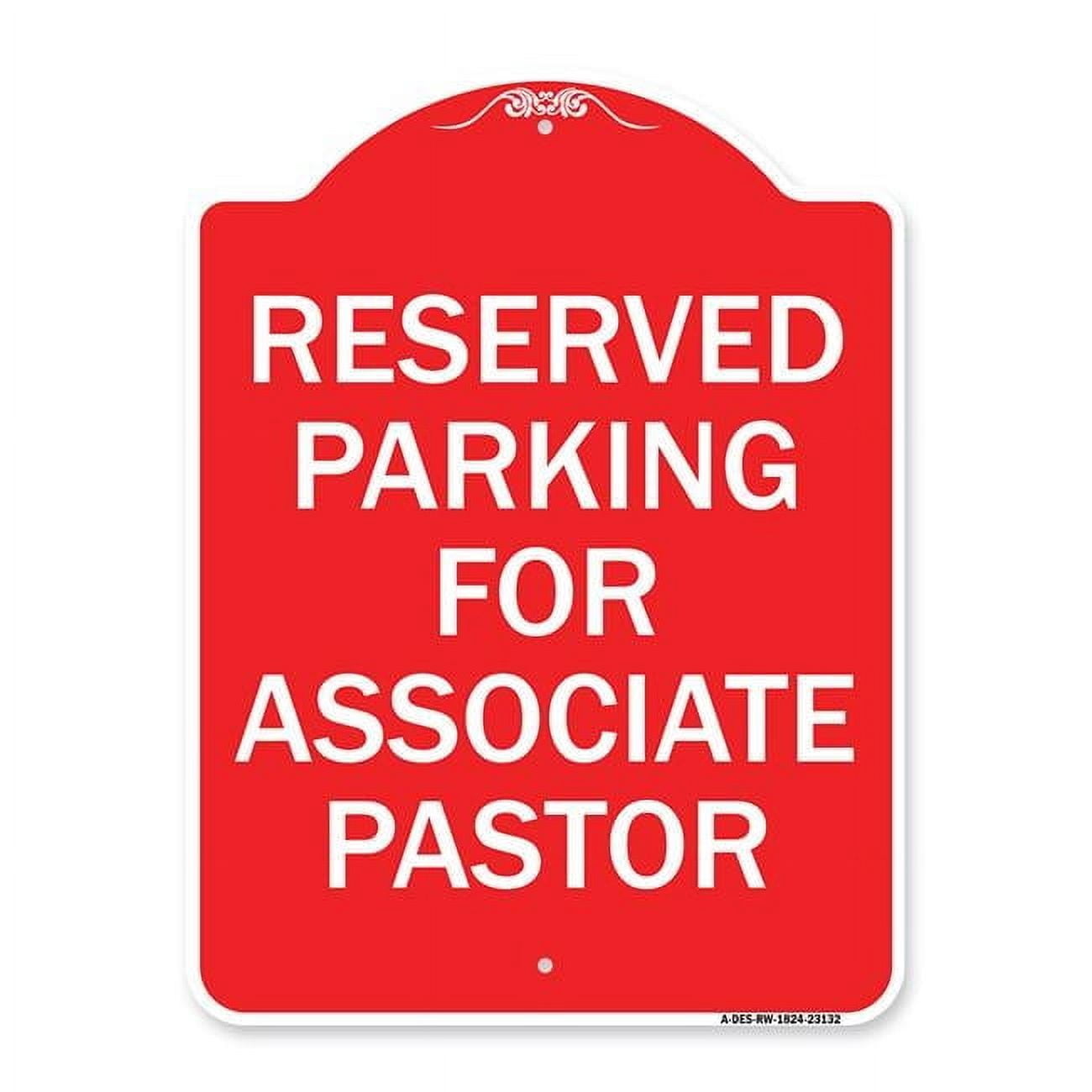 18 x 24 in. Designer Series Sign - Reserved Parking for Associate ...