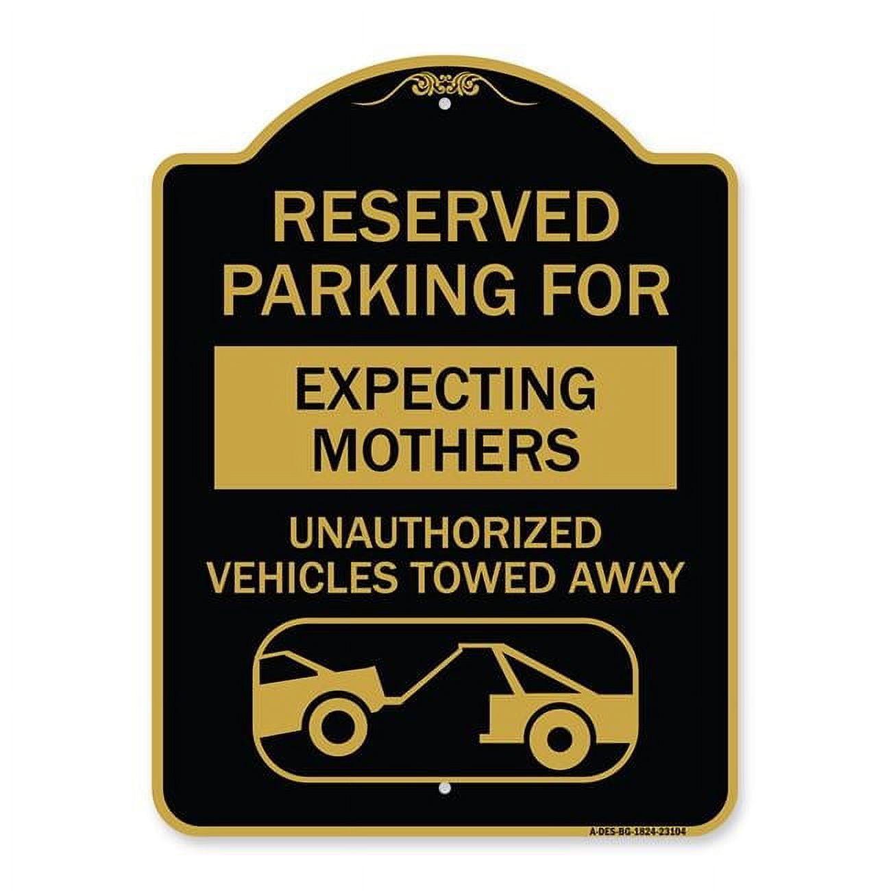 18 x 24 in. Designer Series Sign - Reserved Parking for Expecting ...