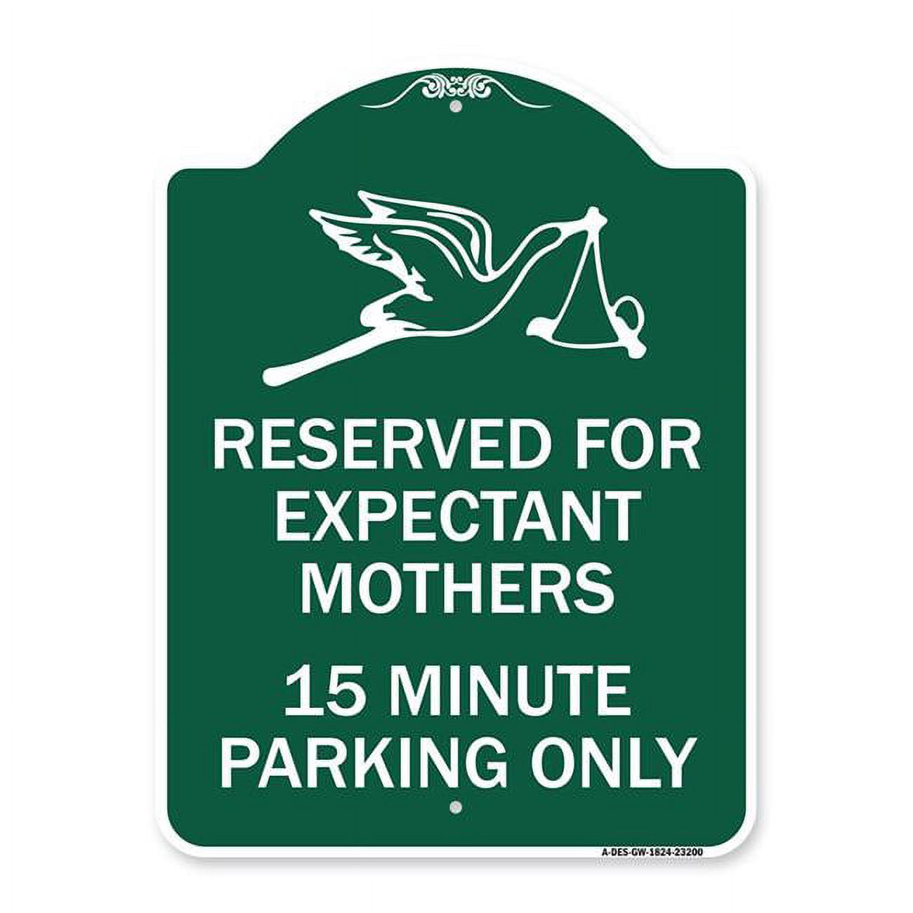 18 x 24 in. Designer Series Sign - Reserved for Expectant Mothers 15 ...