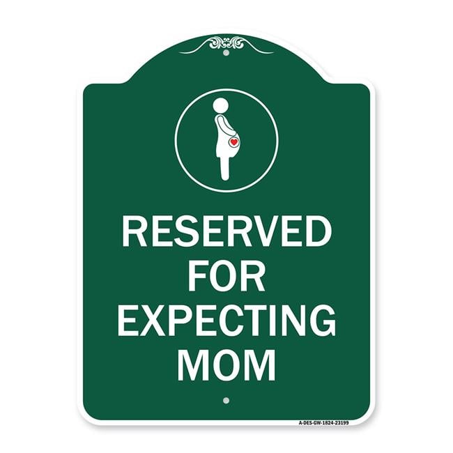 18 x 24 in. Designer Series Sign - Reserved for Expecting Mom with ...