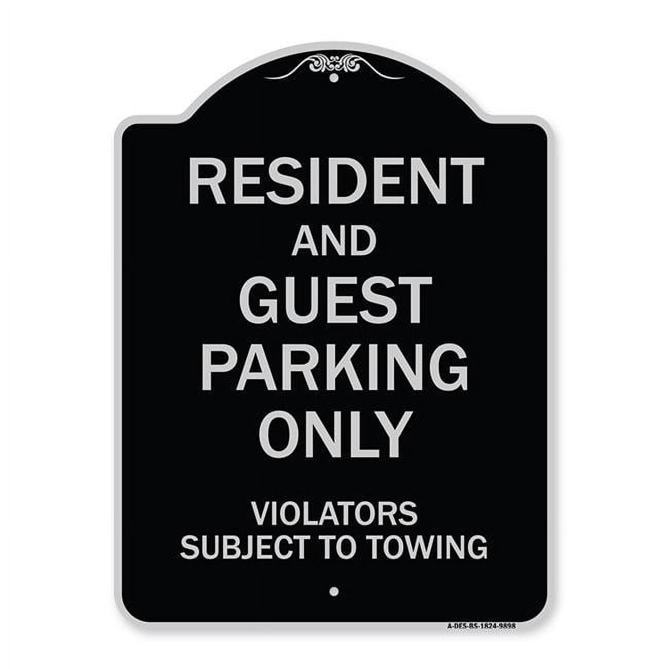 18 x 24 in. Designer Series Sign - Resident & Guest Parking Only ...