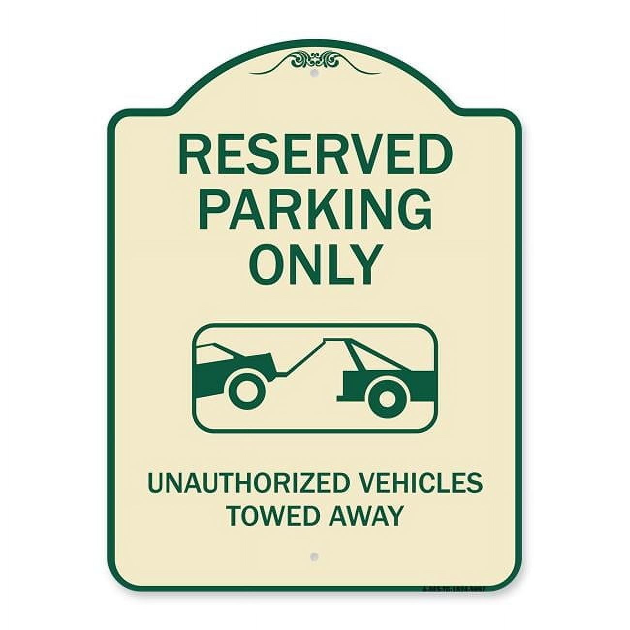 18 x 24 in. Designer Series Sign - Resident Parking Only Unauthorized ...