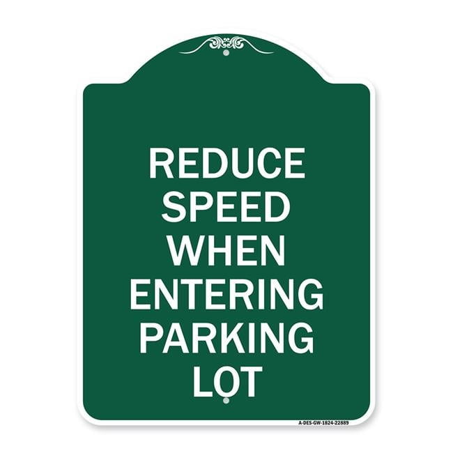 18 x 24 in. Designer Series Sign - Slow - Reduce Speed When Entering ...