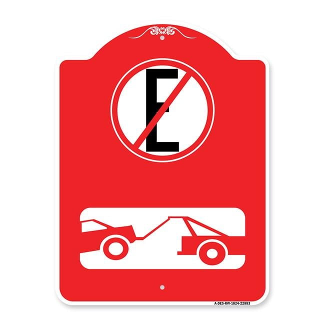 18 x 24 in. Designer Series Sign - Spanish Parking Control Sign - No ...