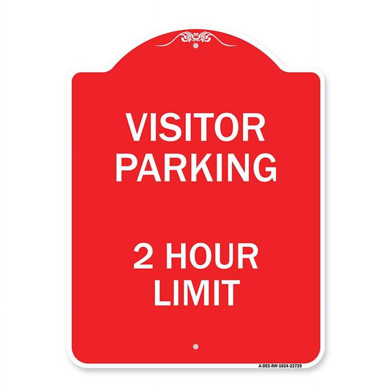 18 x 24 in. Designer Series Sign - Visitor Parking Sign Visitor Parking ...