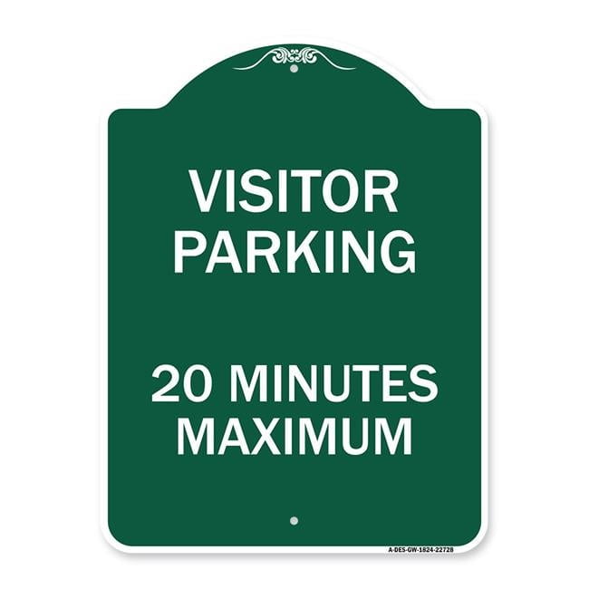 18 x 24 in. Designer Series Sign - Visitor Parking Sign Visitor Parking ...