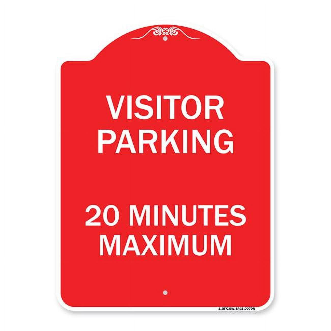 18 x 24 in. Designer Series Sign - Visitor Parking Sign Visitor Parking ...