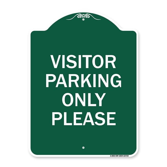 18 x 24 in. Designer Series Sign - Visitor Parking Sign Visitor Parking ...