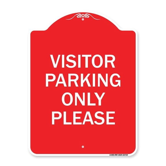 18 x 24 in. Designer Series Sign - Visitor Parking Sign Visitor Parking ...
