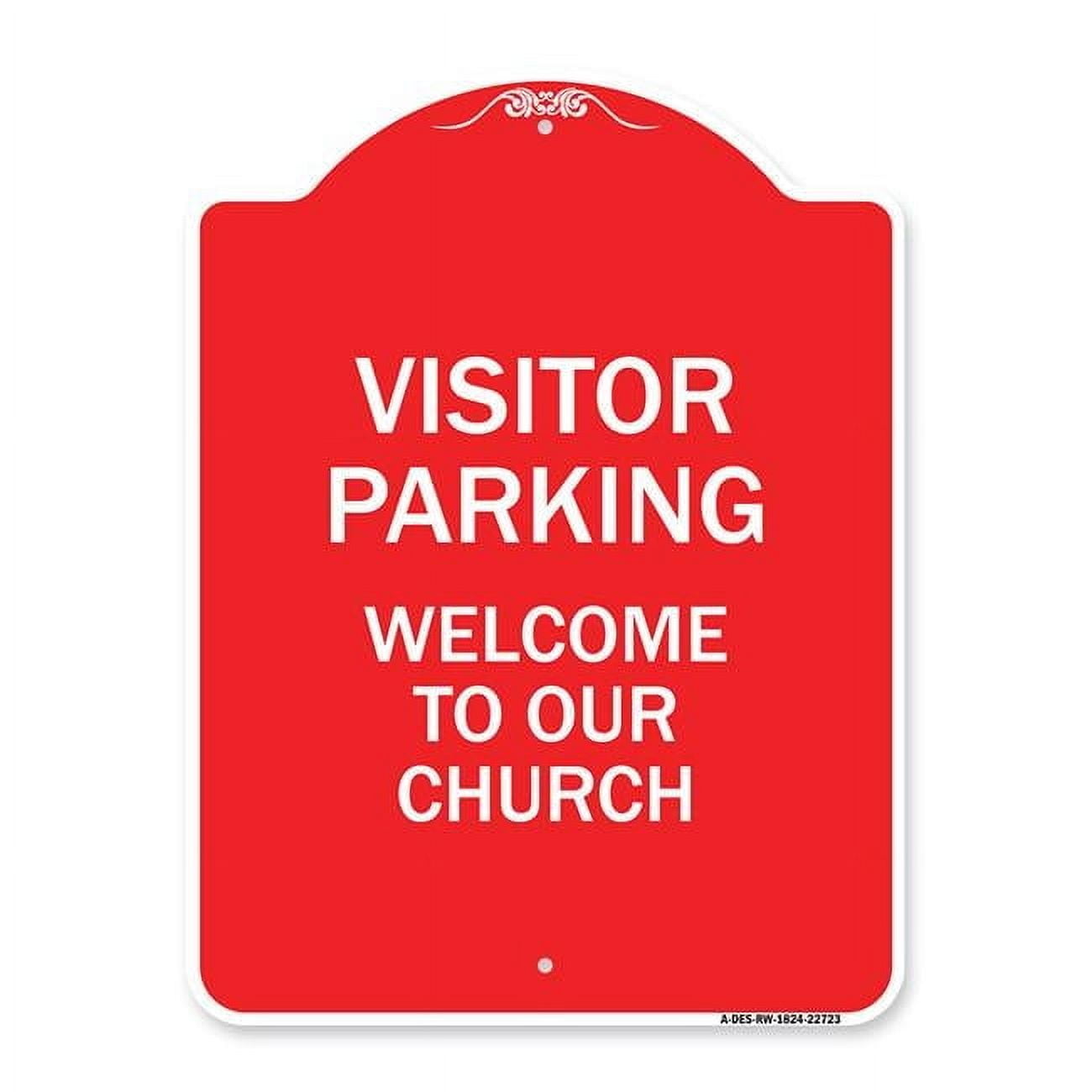 18 x 24 in. Designer Series Sign - Visitor Parking Welcome to Our ...