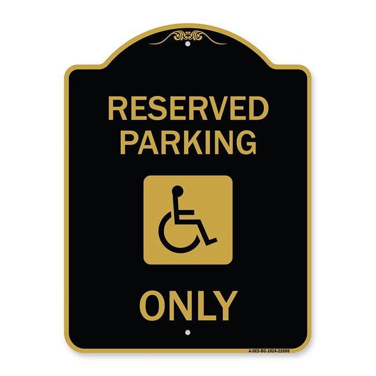 18 x 24 in. Designer Series Sign - With NY Compliance Reserved Parking ...