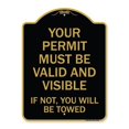 18 x 24 in. Designer Series Sign - Your Permit Must Be Valid & Visible ...