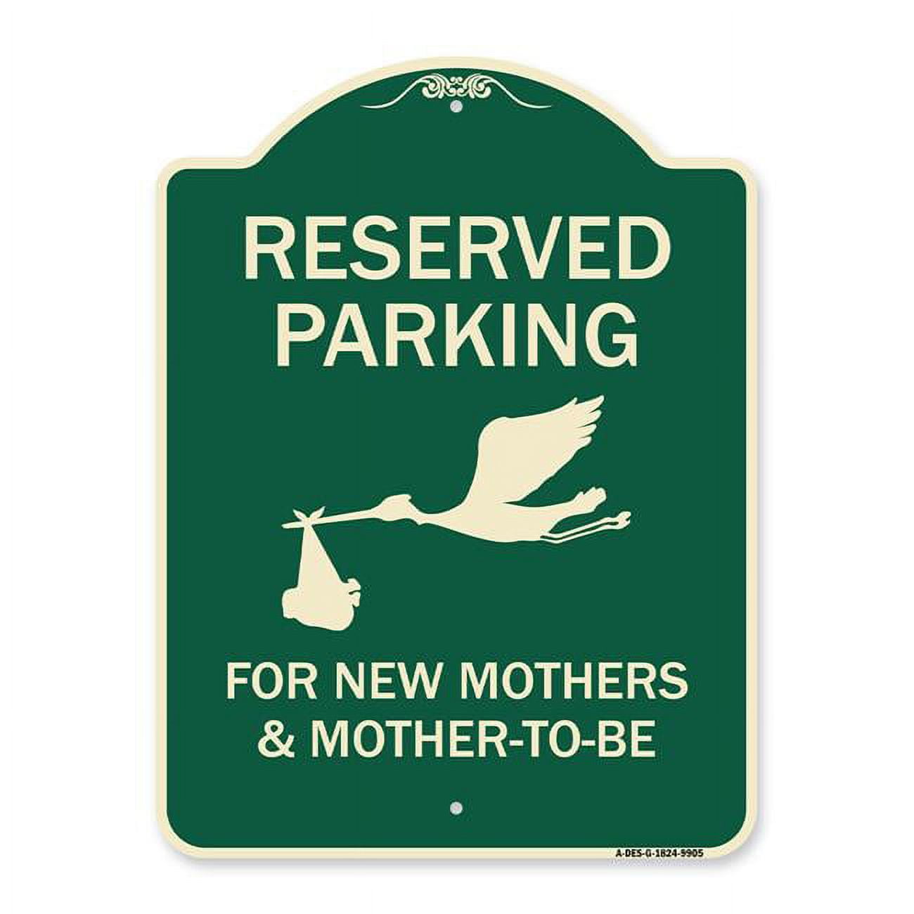 18 x 24 in. Green Designer Series Sign - Reserved Parking for New ...