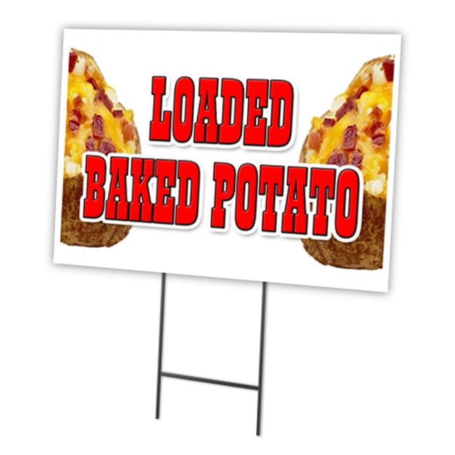 18 x 24 in. Loaded Baked Potato Yard Sign & Stake Outdoor Plastic ...
