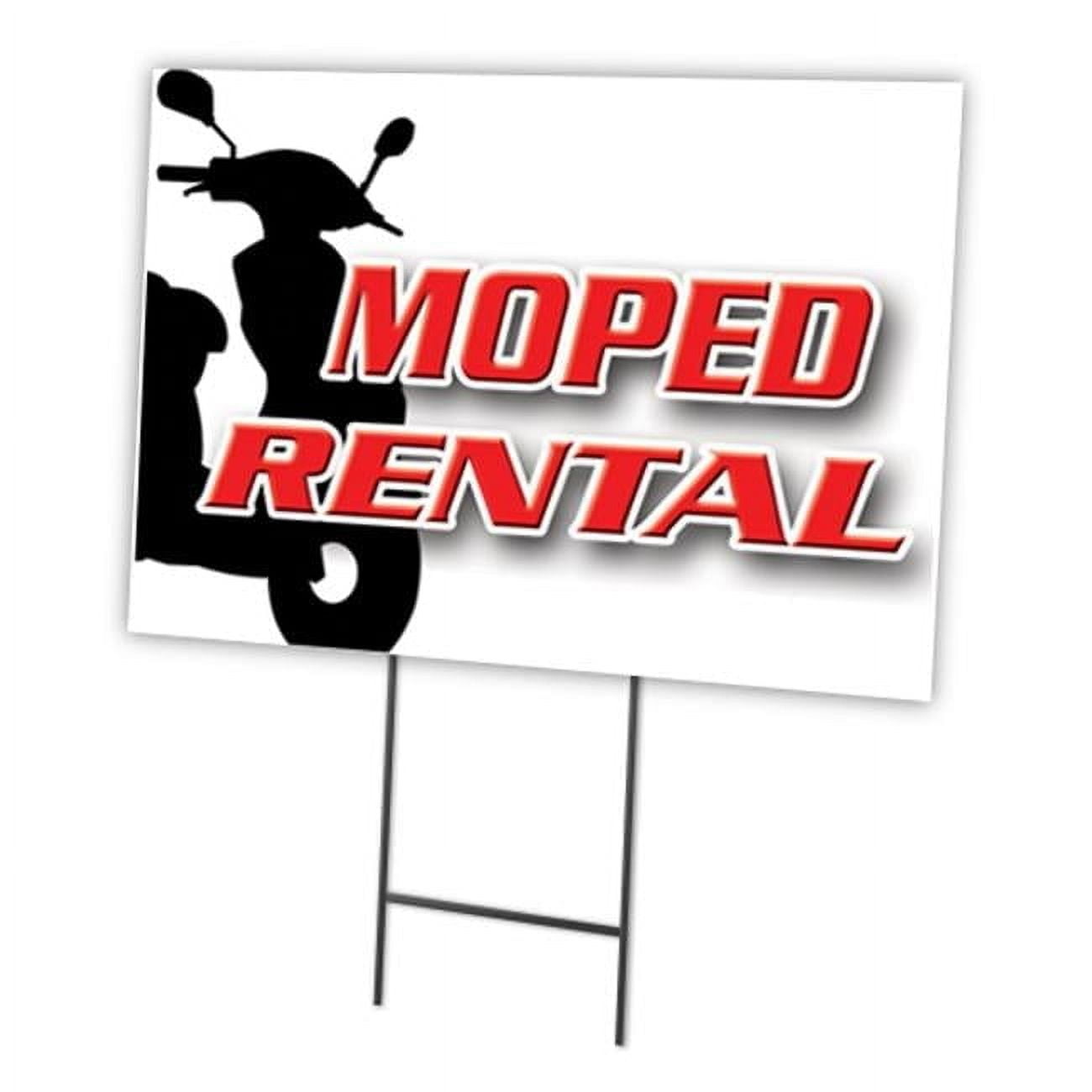 18 x 24 in. Moped Rental Yard Sign & Stake - Walmart.com