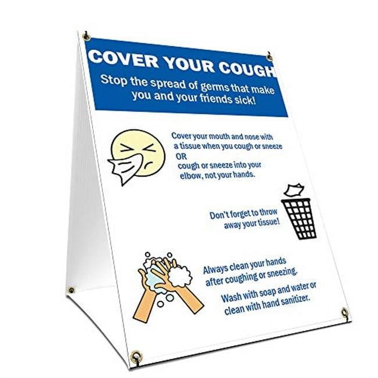 18 x 24 in. OSHA Notice Sign - Cover Your Cough 2 - Walmart.com