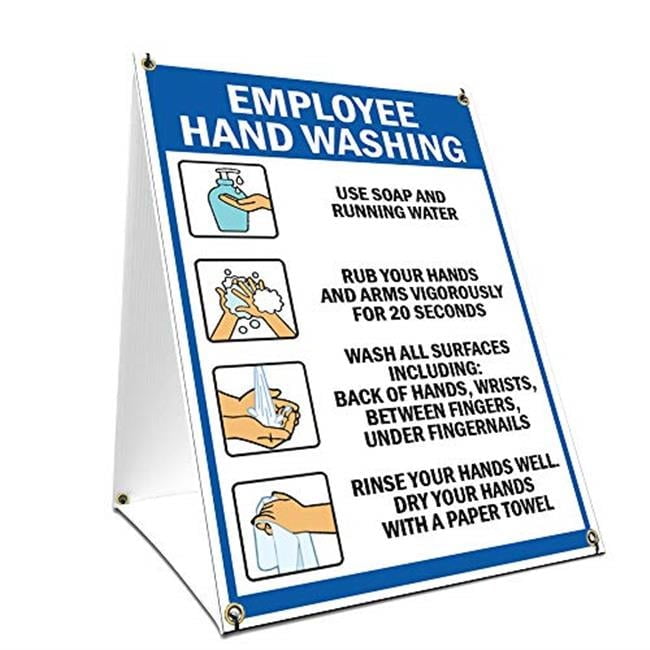 18 x 24 in. OSHA Notice Sign - Employee Hand Washing - Walmart.com