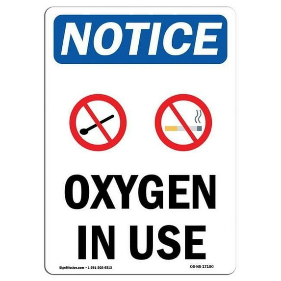 18 x 24 in. OSHA Notice Sign - Oxygen in Use - Walmart.com