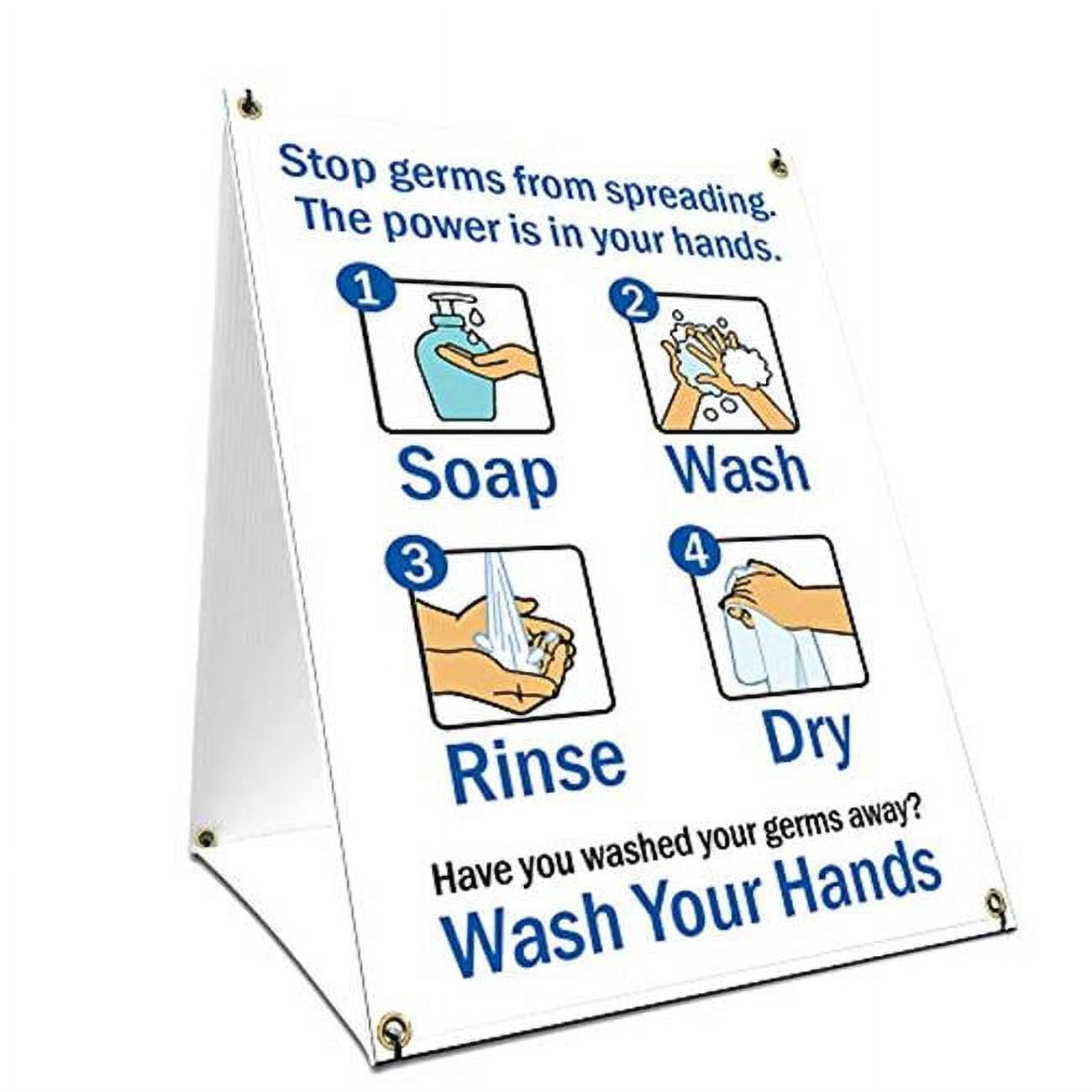 18 x 24 in. OSHA Notice Sign - Stop Germs - Walmart.com