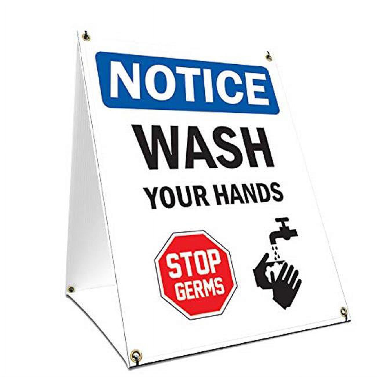 18 x 24 in. OSHA Notice Sign - Stop Germs - Walmart.com