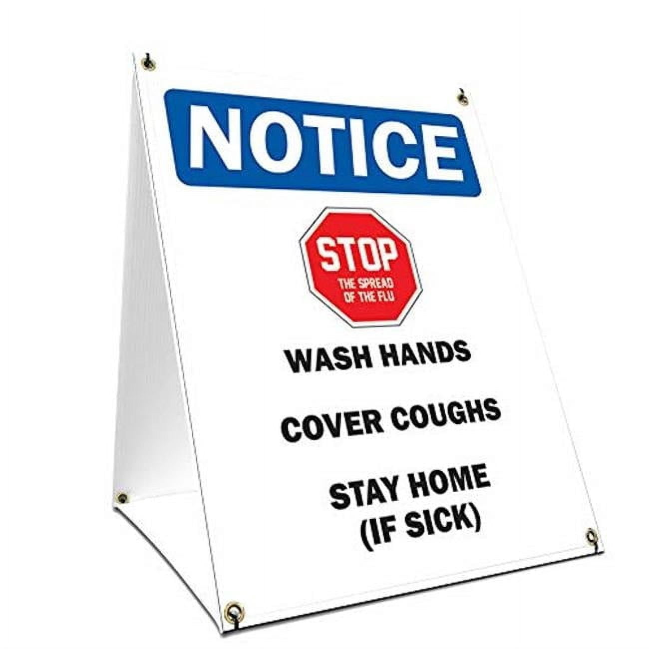18 x 24 in. OSHA Notice Sign - Stop Spread of Flu - Walmart.com