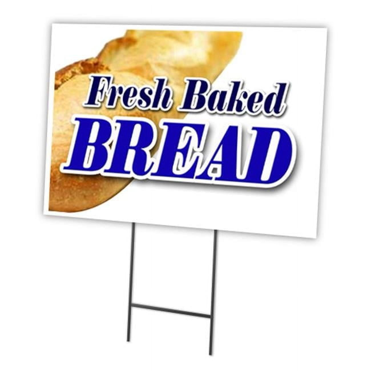 18 x 24 in. Outdoor Plastic Window Yard Sign & Stake - Fresh Baked ...