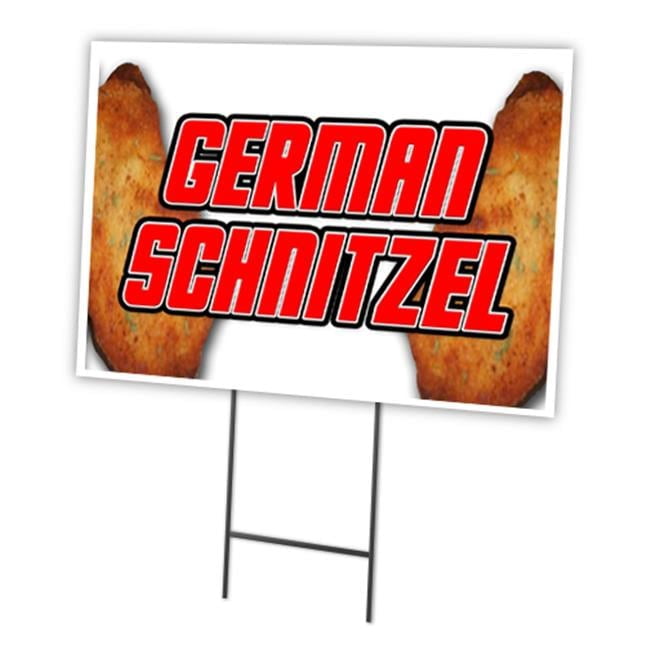 18 x 24 in. Outdoor Plastic Window Yard Sign & Stake - German Schnitzel ...