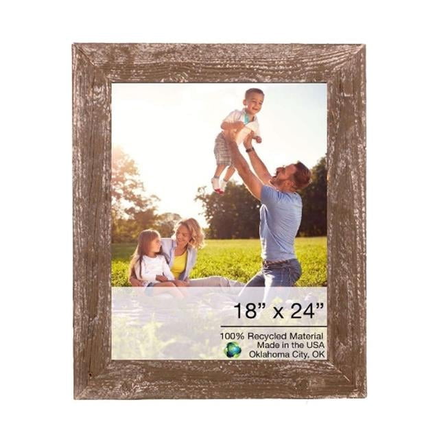 18 x 24 in. Rustic Farmhouse Espresso Wood Picture Frame - Walmart.com
