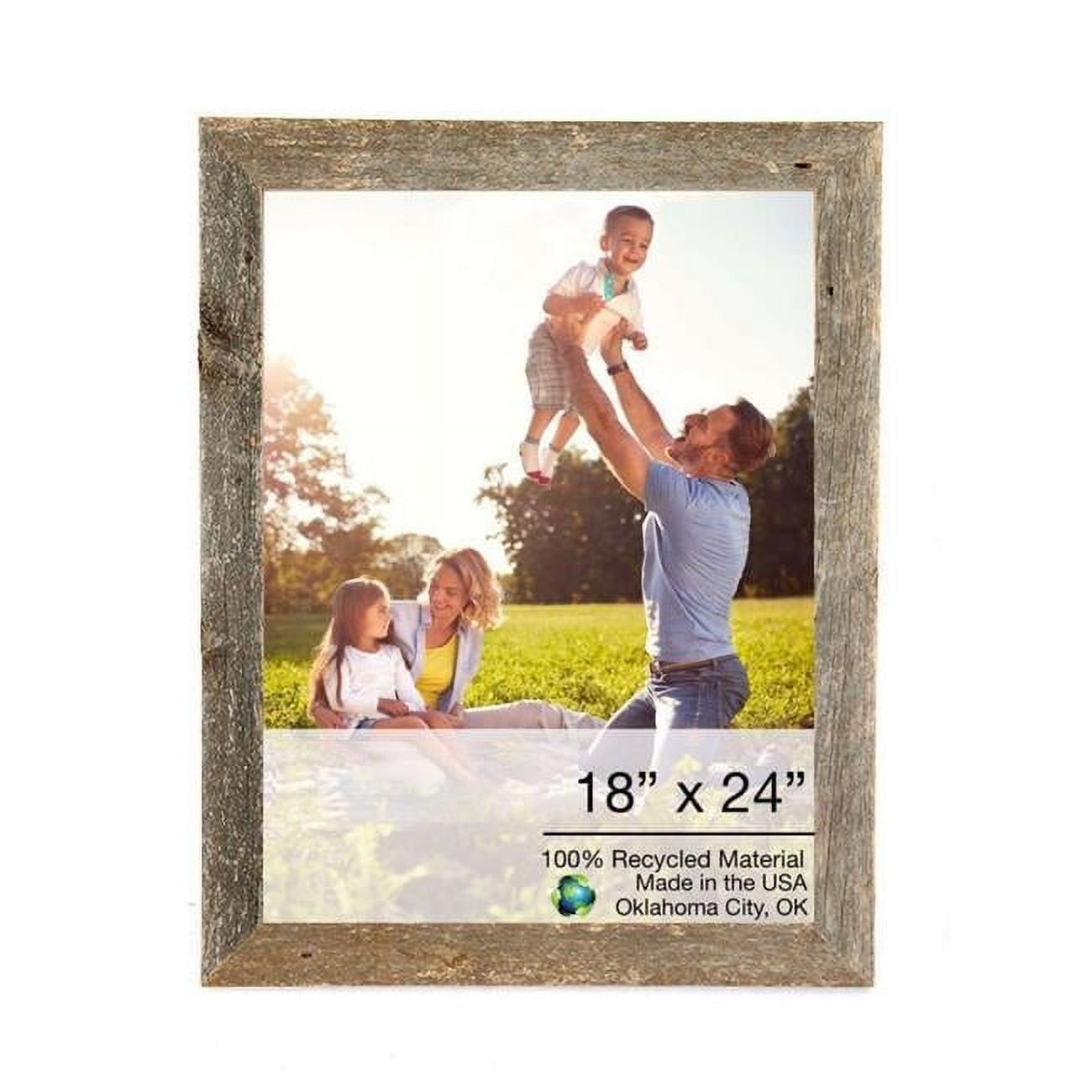 18 x 24 in. Rustic Farmhouse Gray Wood Picture Frame - Walmart.com