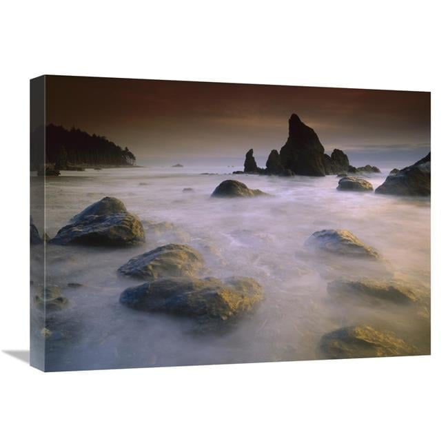 18 x 24 in. Sea Stack & Rocks Along Shoreline at Ruby Beach, Olympic ...