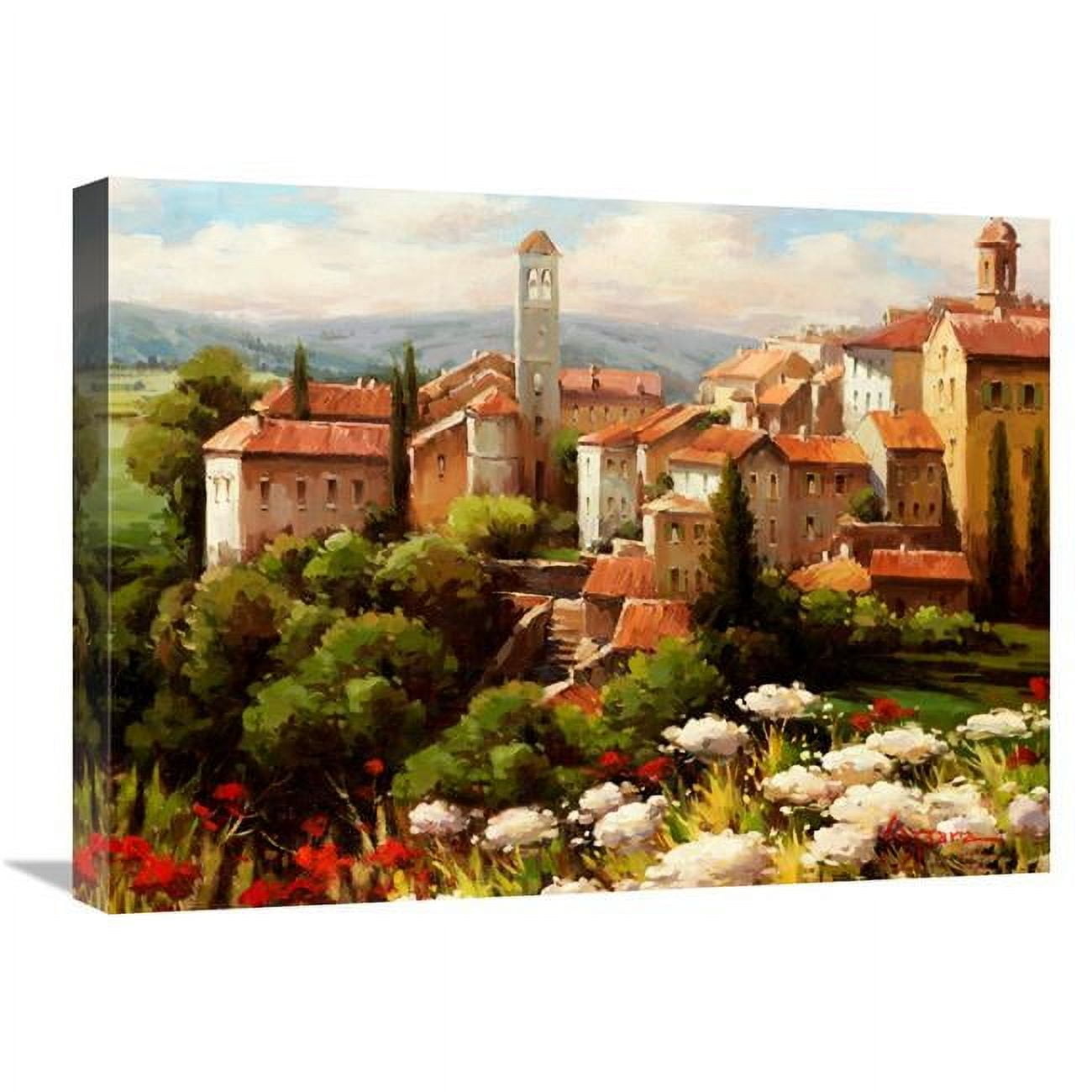 18 x 24 in. Village Bell Tower Art Print - Lazzara - Walmart.com