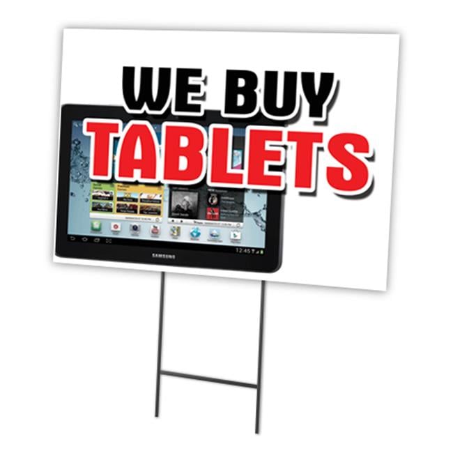 18 x 24 in. We Buy Tablets Yard Sign & Stake - Walmart.com
