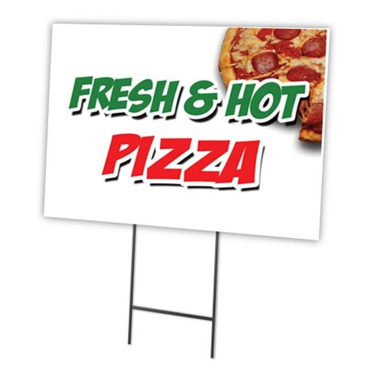 18 x 24 in. Yard Sign & Stake - Fresh & Hot Pizza - Walmart.com