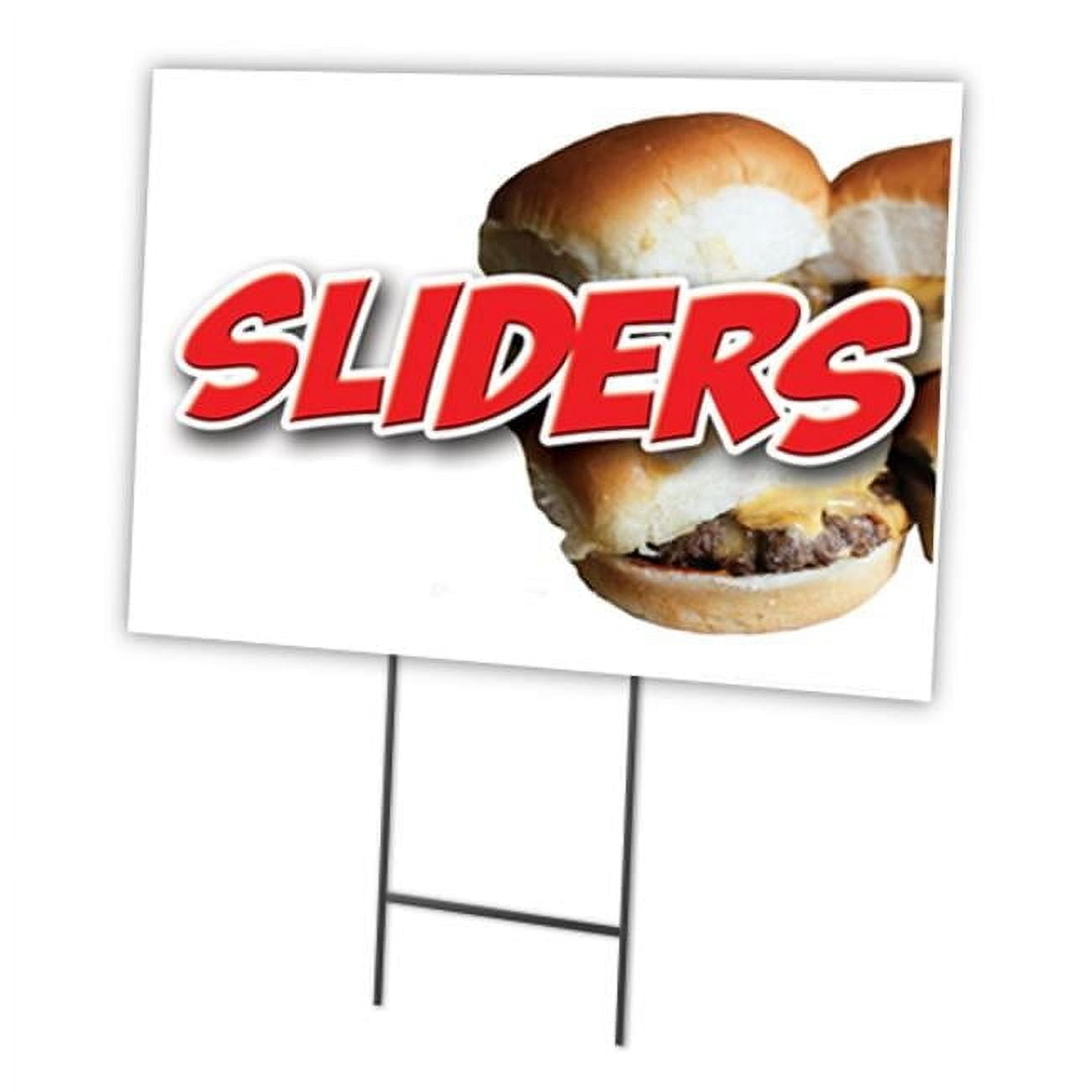 18 x 24 in. Yard Sign & Stake - Sliders Mini Burger - Walmart.com
