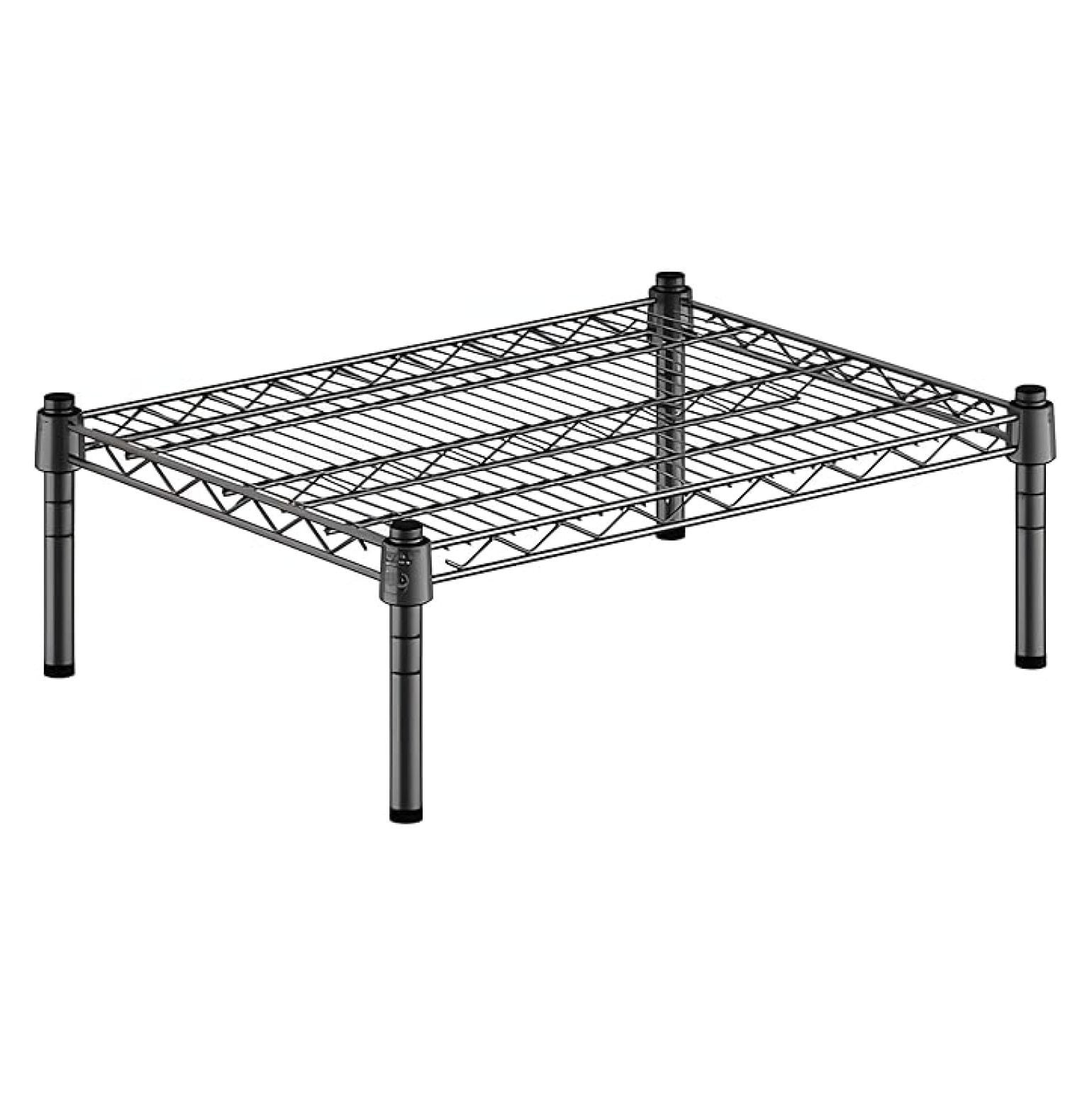 18" x 24" x 8" Black Epoxy Wire Storage Shelf, Dunnage Rack, 1 Tier ...