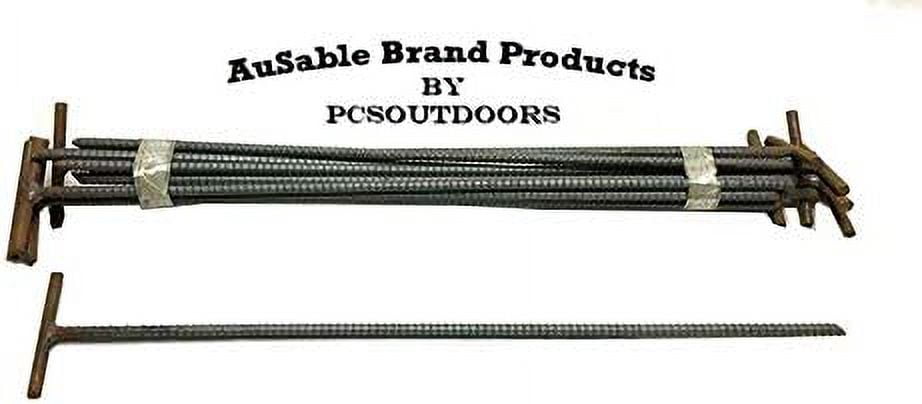 18" x 3/8" T-Bar Anchor Stakes - Landscaping, Camping & Trapping (12 PK ...