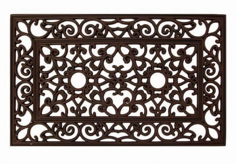 18" x 30" Bronzed Rubber Door Mat Wrought Iron Appearance With The ...