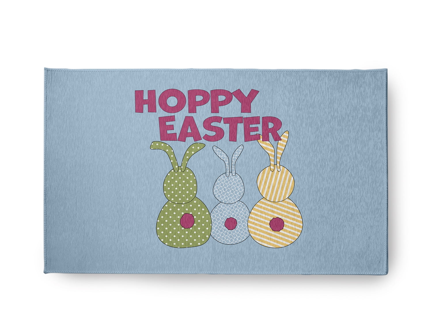 18" x 30" Simply Daisy Hoppy Easter Novelty Chenille Area Rug, Lighter ...