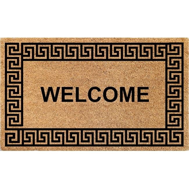 18 x 30 in. Natural Printed PVC & Coir Mat - Walmart.com