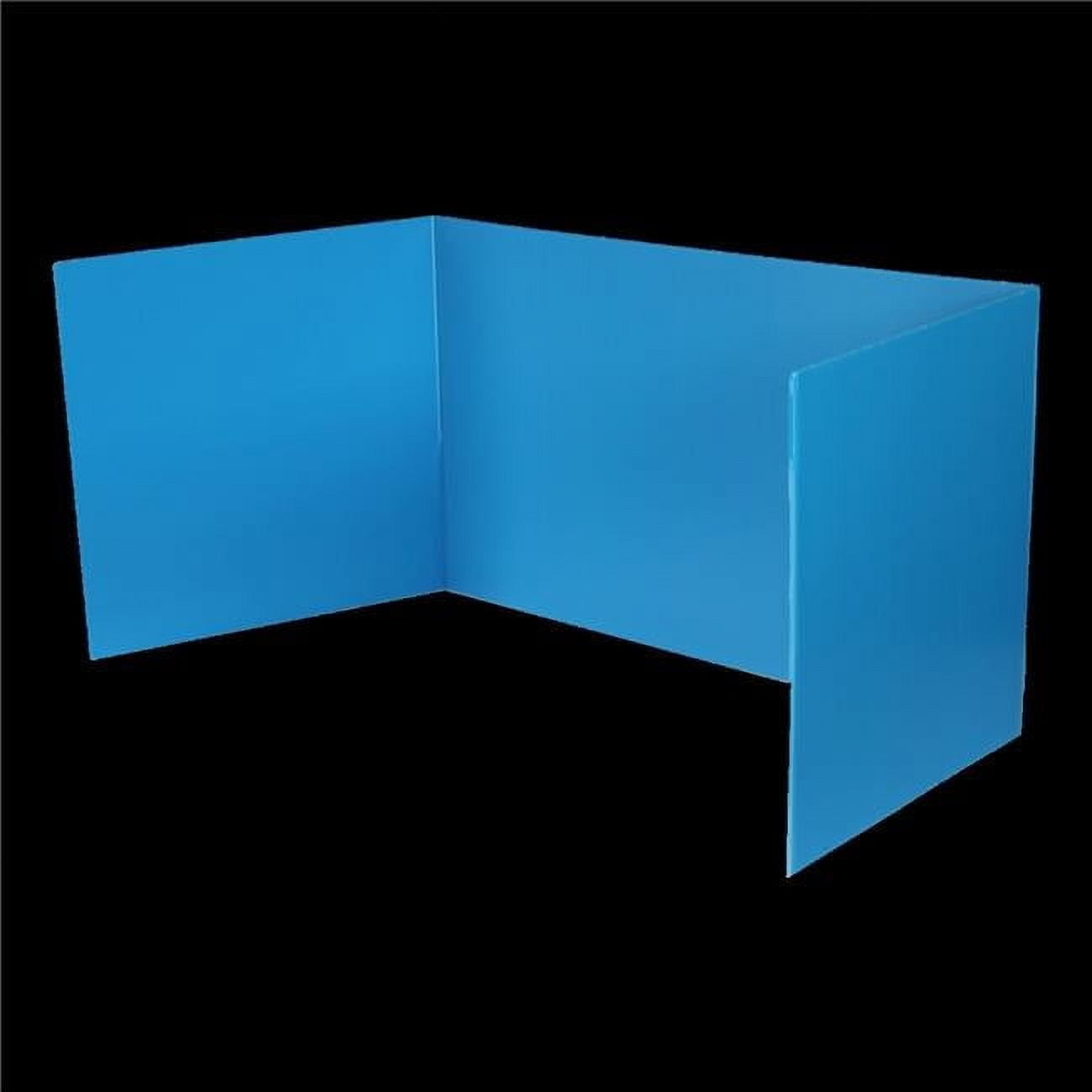 Flipside Products 18 x 46.5 in. Corrugated Plastic Study Carrel Blue ...