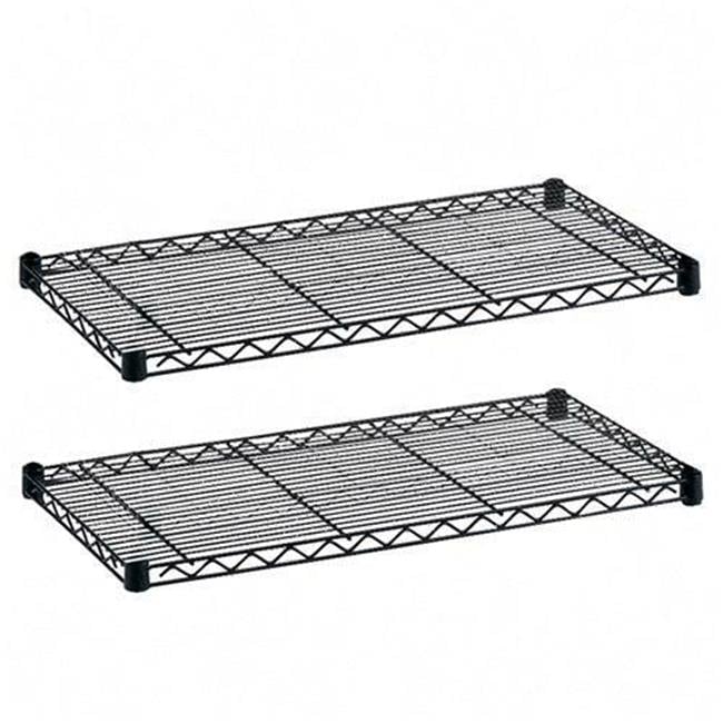 18 x 48 Inch Wire 2 Shelf Pack in Black - Walmart.com