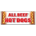 18 x 48 in. All Beef Hot Dogs Banner Sign - Walmart.com
