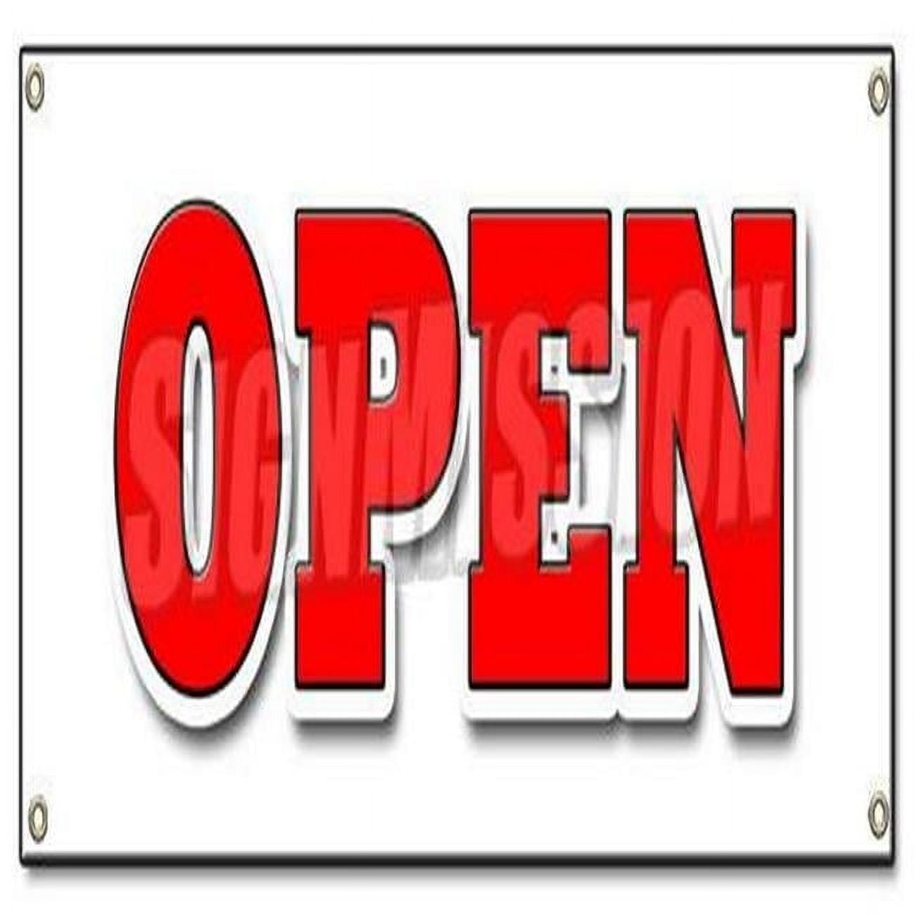 18 x 48 in. Banner Sign - Open - Grand Opening New Store for Business ...