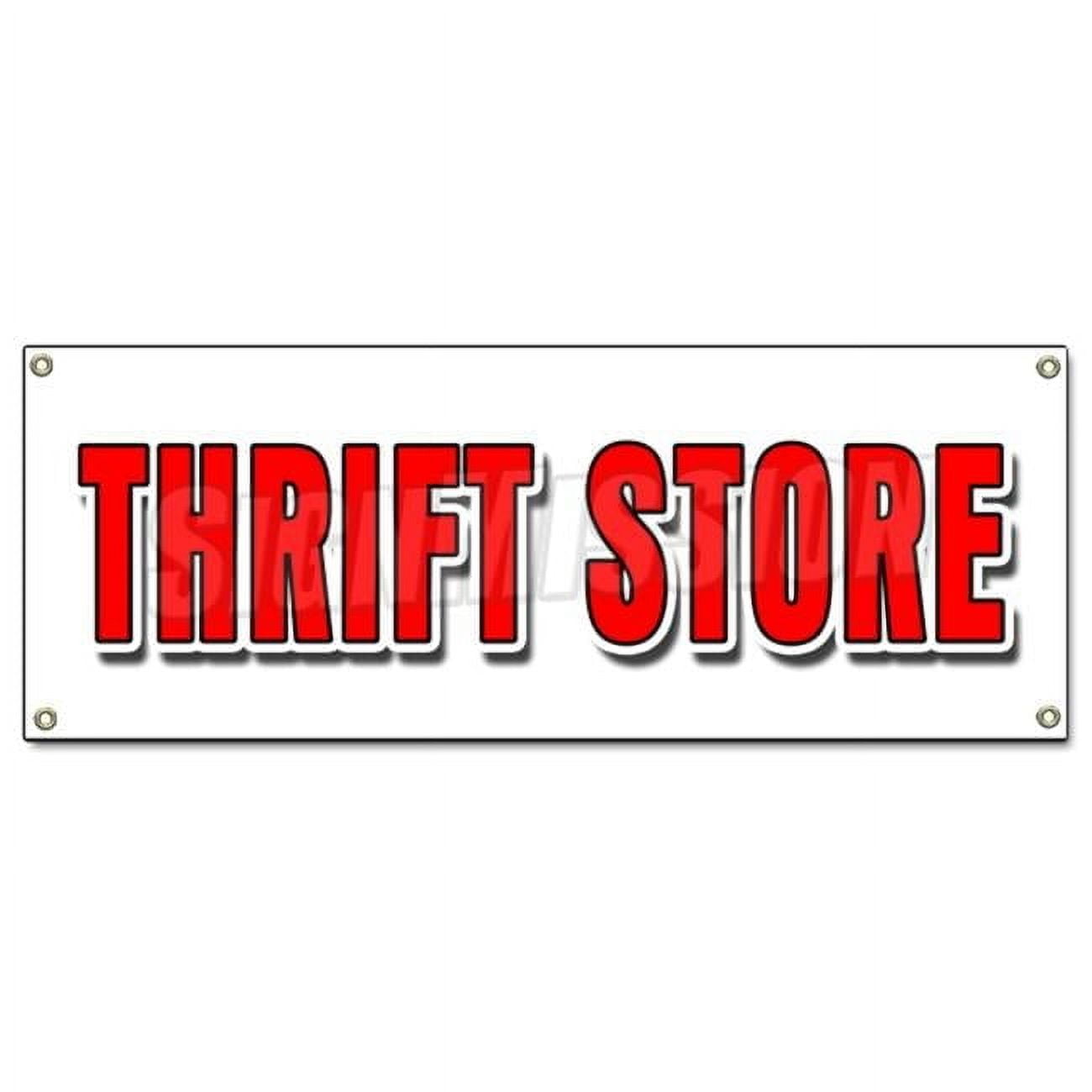 18 x 48 in. Thrift Store Banner Sign - Walmart.com